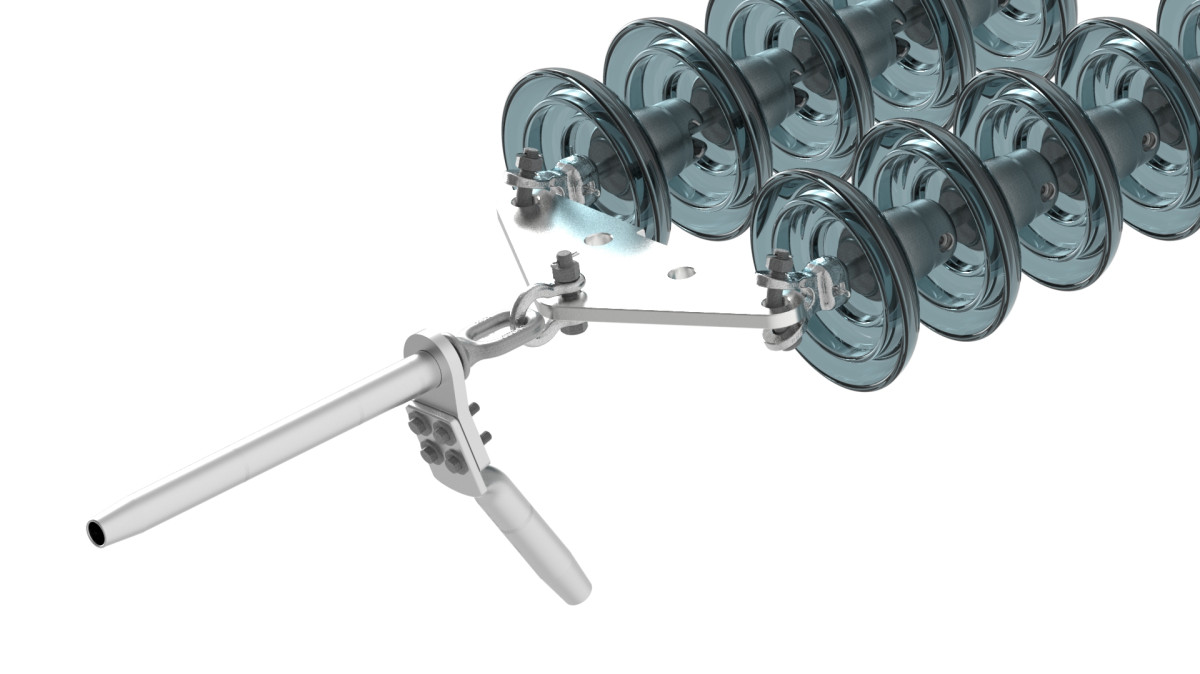 Dead-End Assembly - Single Insulator, Twin-Bundle, 50K - PLP